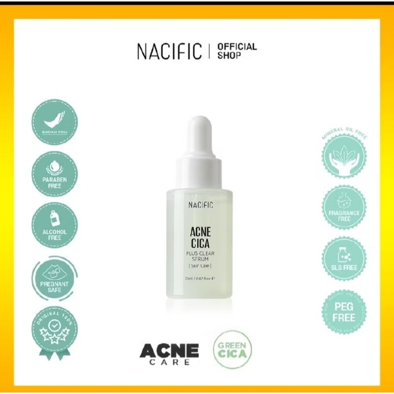 Jual NASIFIC ACNE CICA PLUS CLEAR SERUM, (20ML) | Shopee Indonesia