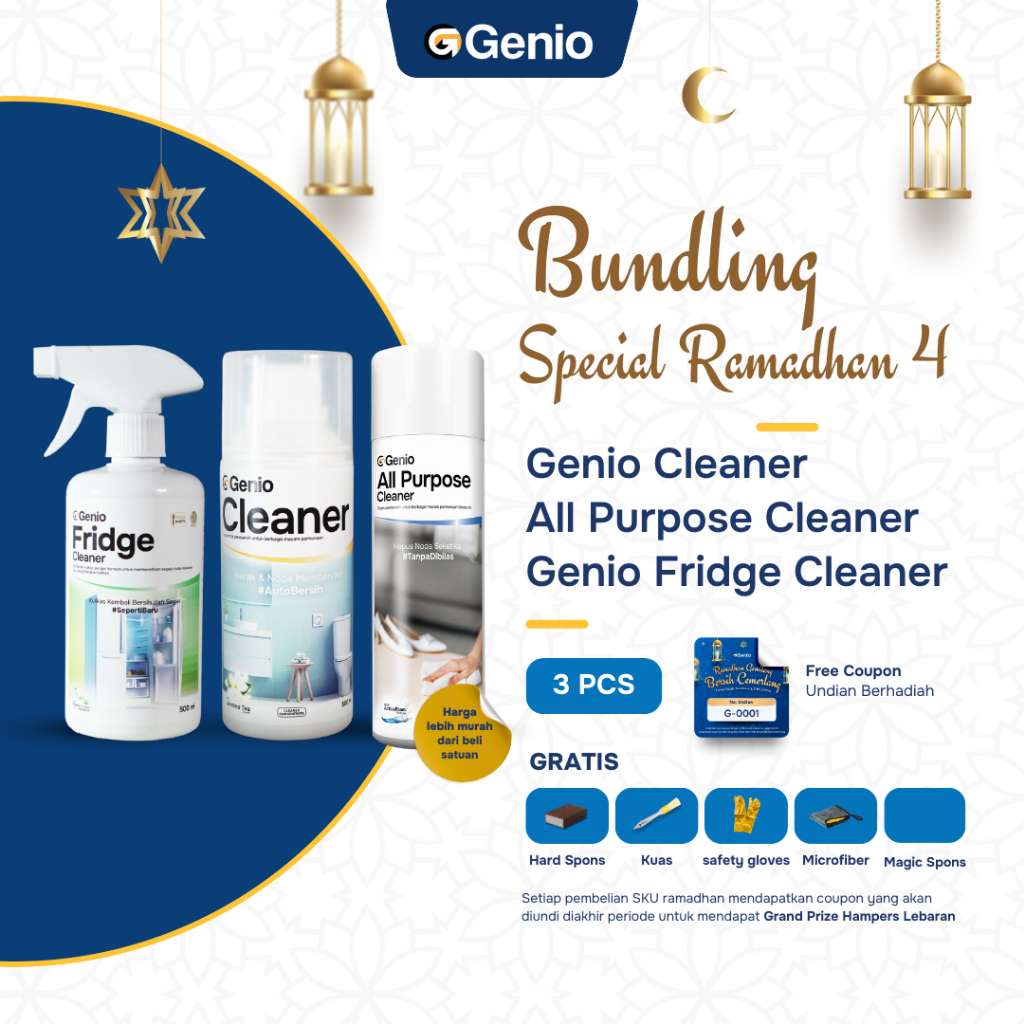 Jual GENIO Paket Besti - Cleaner & All Purpose Cleaner & Fridge Cleaner ...