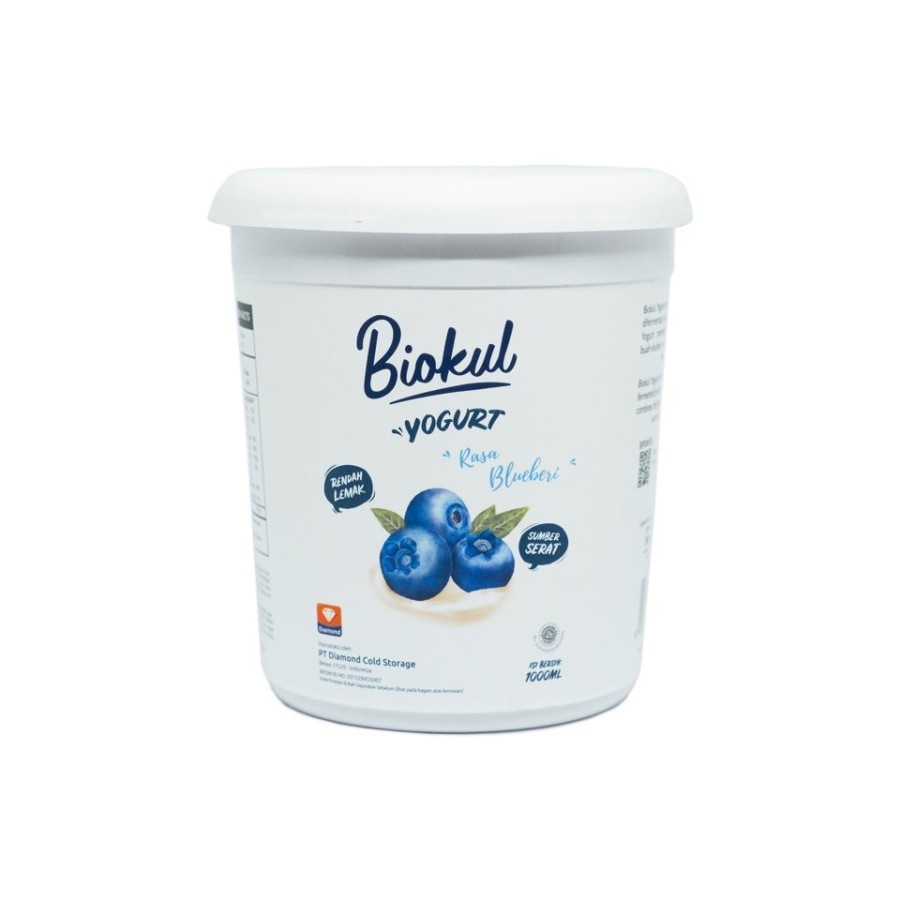 Jual BIOKUL STIRRED YOGURT BLUEBERRY 1 LITER (1000 ML) | Shopee Indonesia
