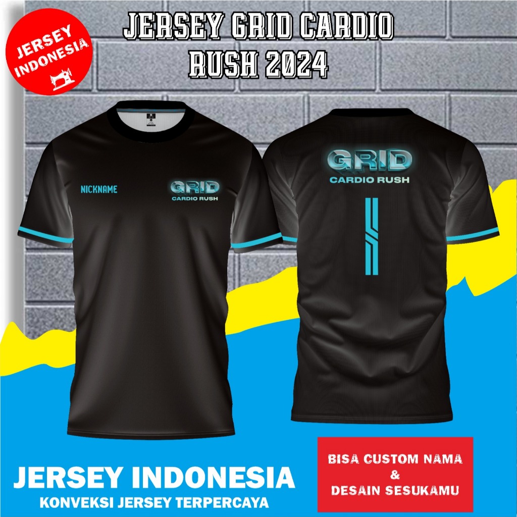 Jual Baju Jersey RUNNING GRID CARDIO RUSH 2024 Terbaru , Jersey ...