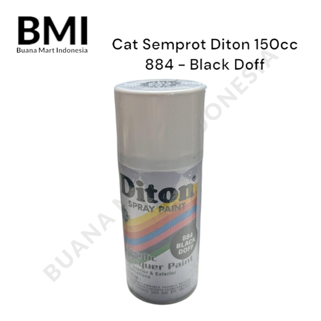 Jual Pilox DITON 150cc | 884 Black Doff 150ml | Pilok Cat Semprot | Pylox Spray Paint | (1PC ...