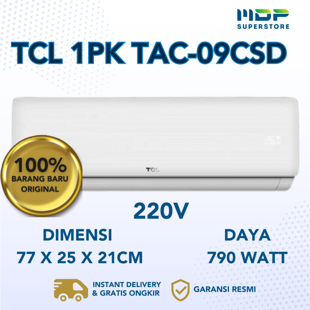 Jual AC SPLIT TCL 1PK TAC-09CSD (INCL : HA1728) | Shopee Indonesia