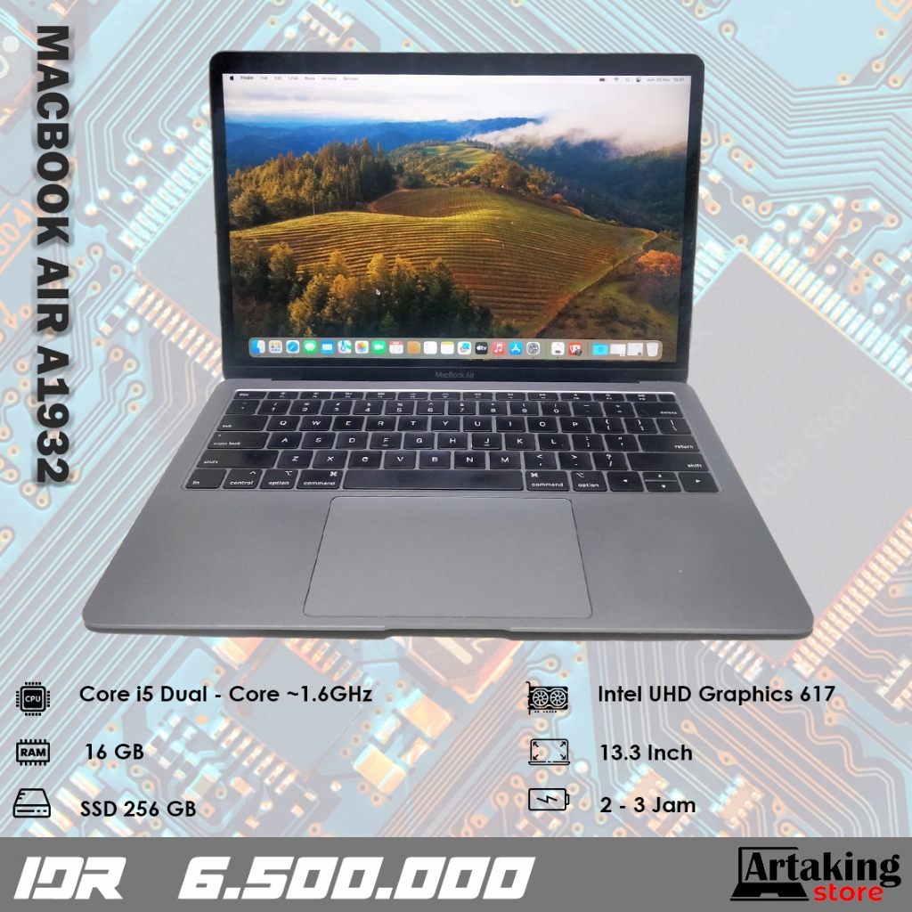 Jual Macbook Air A1932 (2018) - Core i5 - Ram 16 GB - SSD 256 GB ...