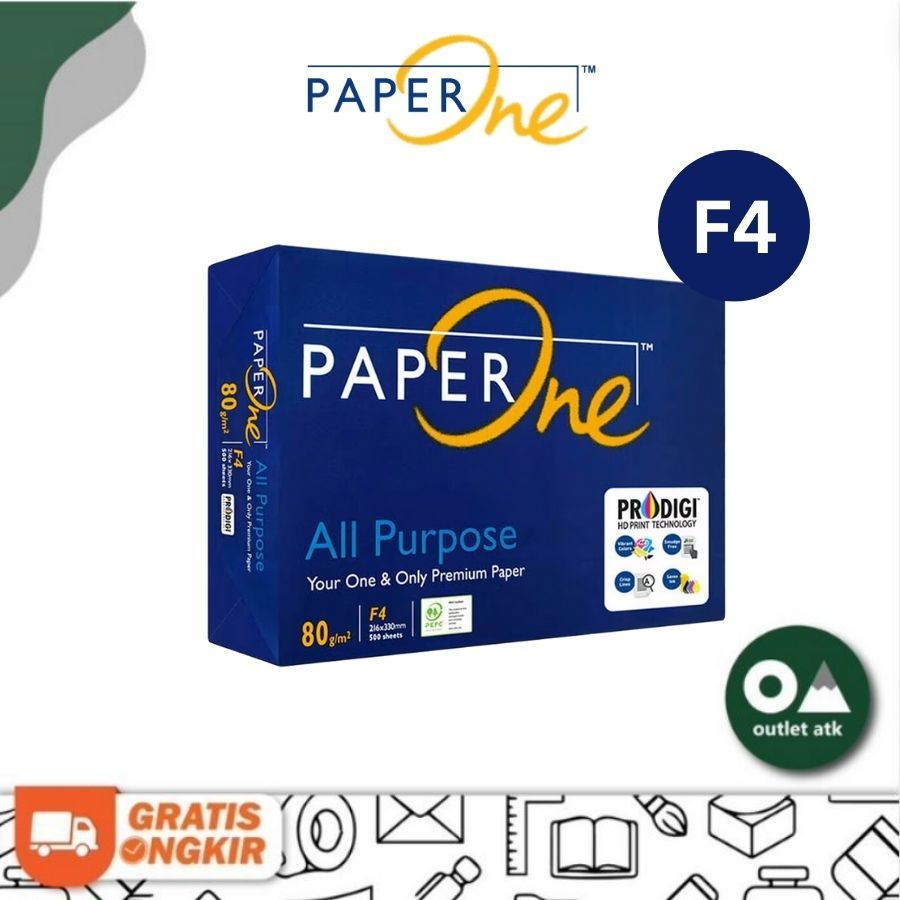 Jual Kertas HVS F4 / Kertas Fotocopy Paper One 80 gsm / PaperOne Photocopy Paper | Shopee Indonesia