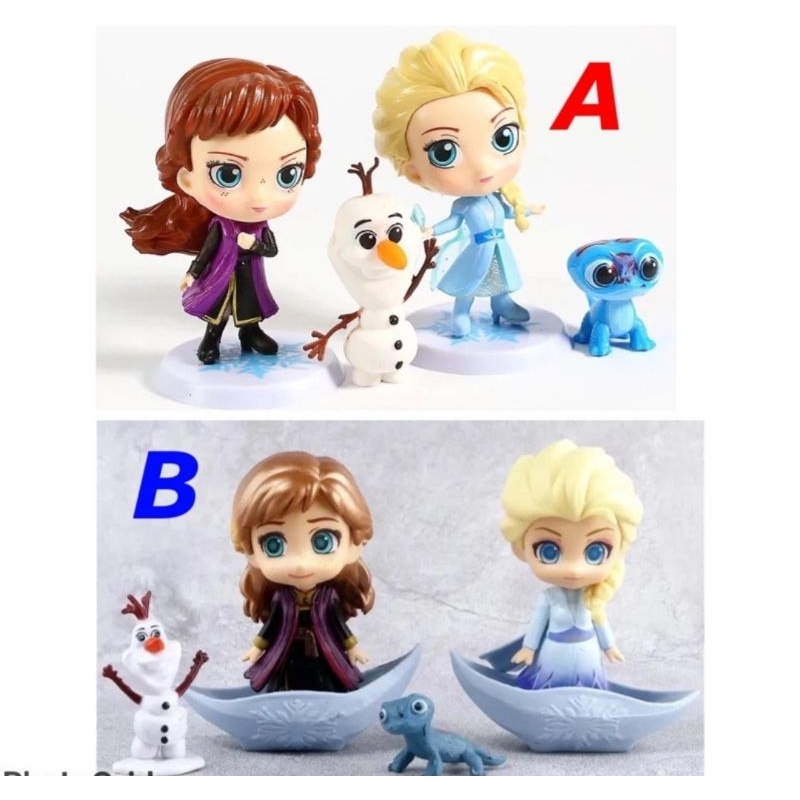 Jual Action Figure Topper Pajangan Mainan Frozen Anna Elsa Set 4 Pcs ...