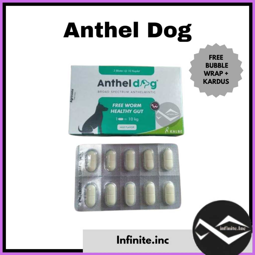 Jual ANTHEL DOG 1 TABLET (KEMASAN BLISTER)- Obat cacing anjing like ...