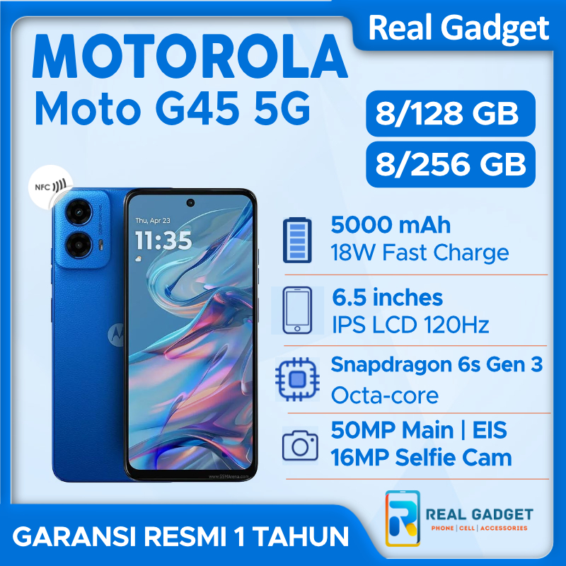 Jual Motorola G45 5G NFC - Moto G45 8/256GB Snapdragon 6s Gen 3 Garansi ...