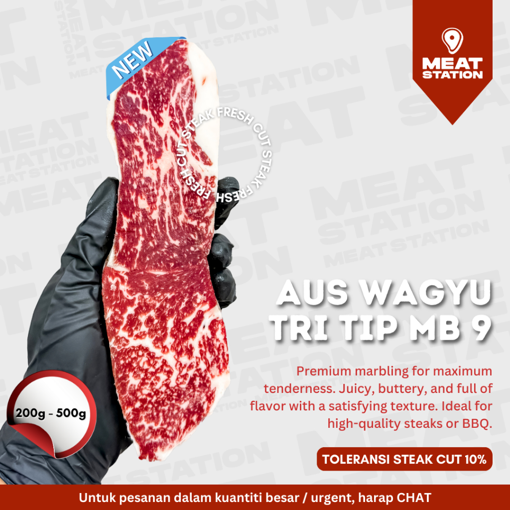 Jual AUS Wagyu Tri Tip MB 9 / Beef Steak / Beef Import | Shopee Indonesia