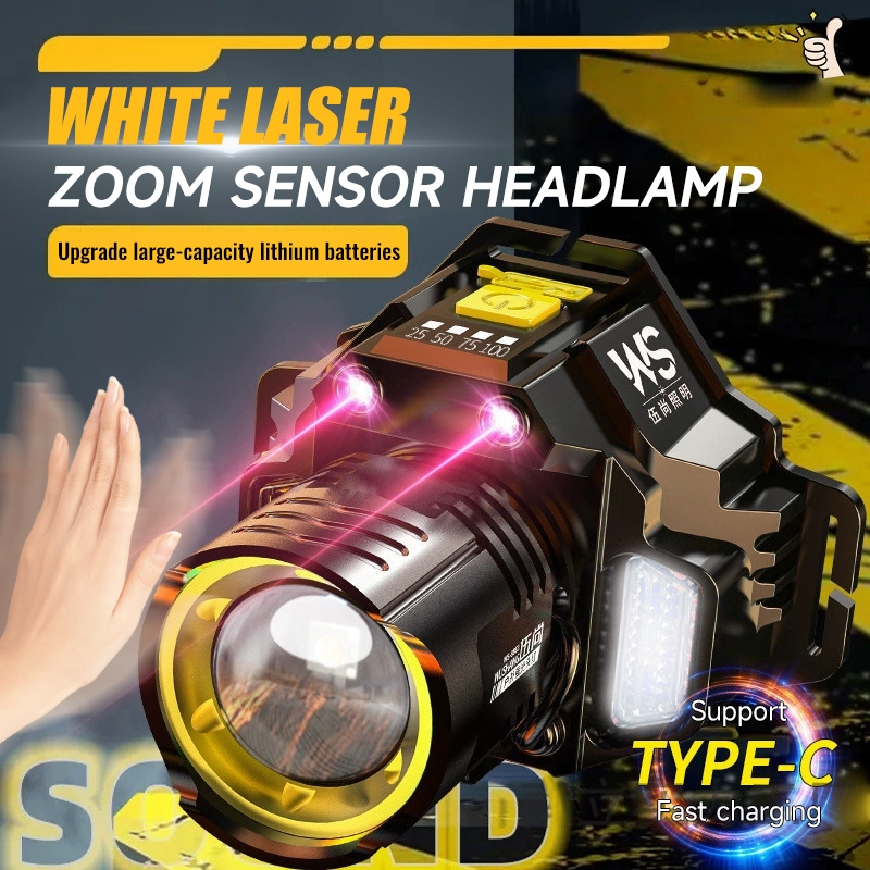 Jual Lampu Kepala LED Tahan Air/Headlamp Induksi Sensor Gerak Zoom Rotating/Super Terang 5000 ...