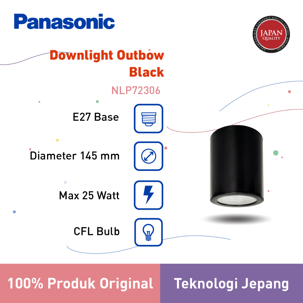 Jual Panasonic Lampu Downlight Outbow Hitam Silver Frosted | Shopee ...