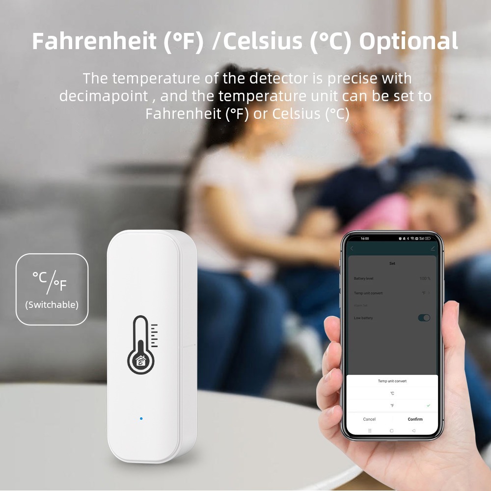 Jual Termometer Suhu Ruangan Hygrometer Smart Sensor ZigBee Smart Life ...