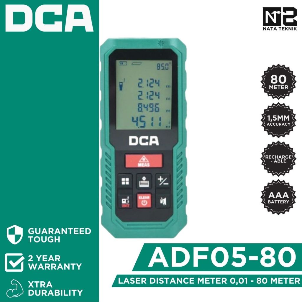 Jual Meteran Laser 80 Meter DCA ADF05-80 Laser Distance Meter 80M DCA ...