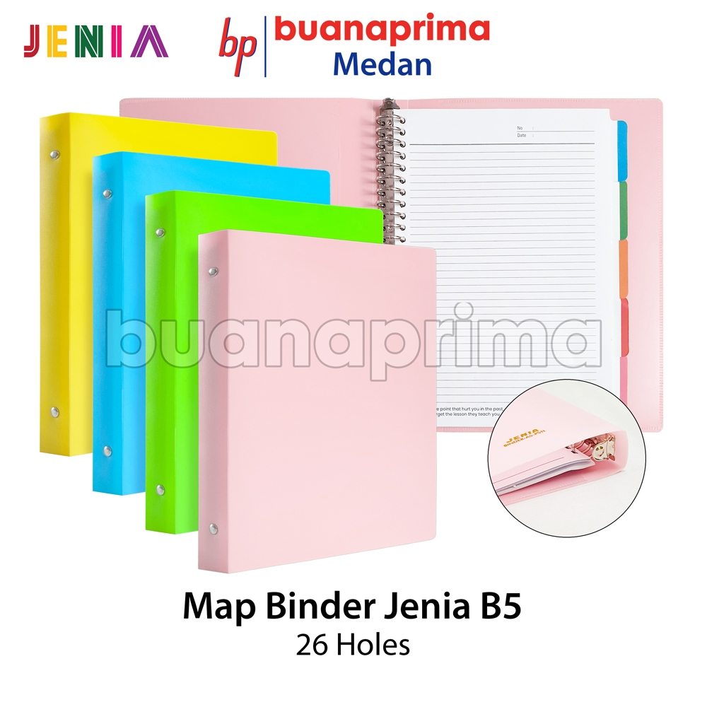 Jual Map BINDER JENIA B5 POLOS Warna Pastel Tempat Loose Leaf | Shopee ...
