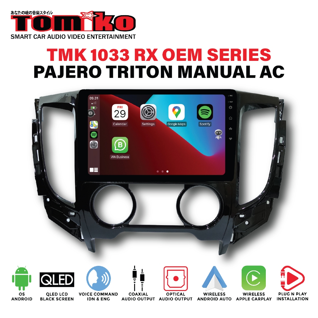 Jual Tomiko headunit android tmk 1033 rx oem for Triton Manual AC | Shopee Indonesia