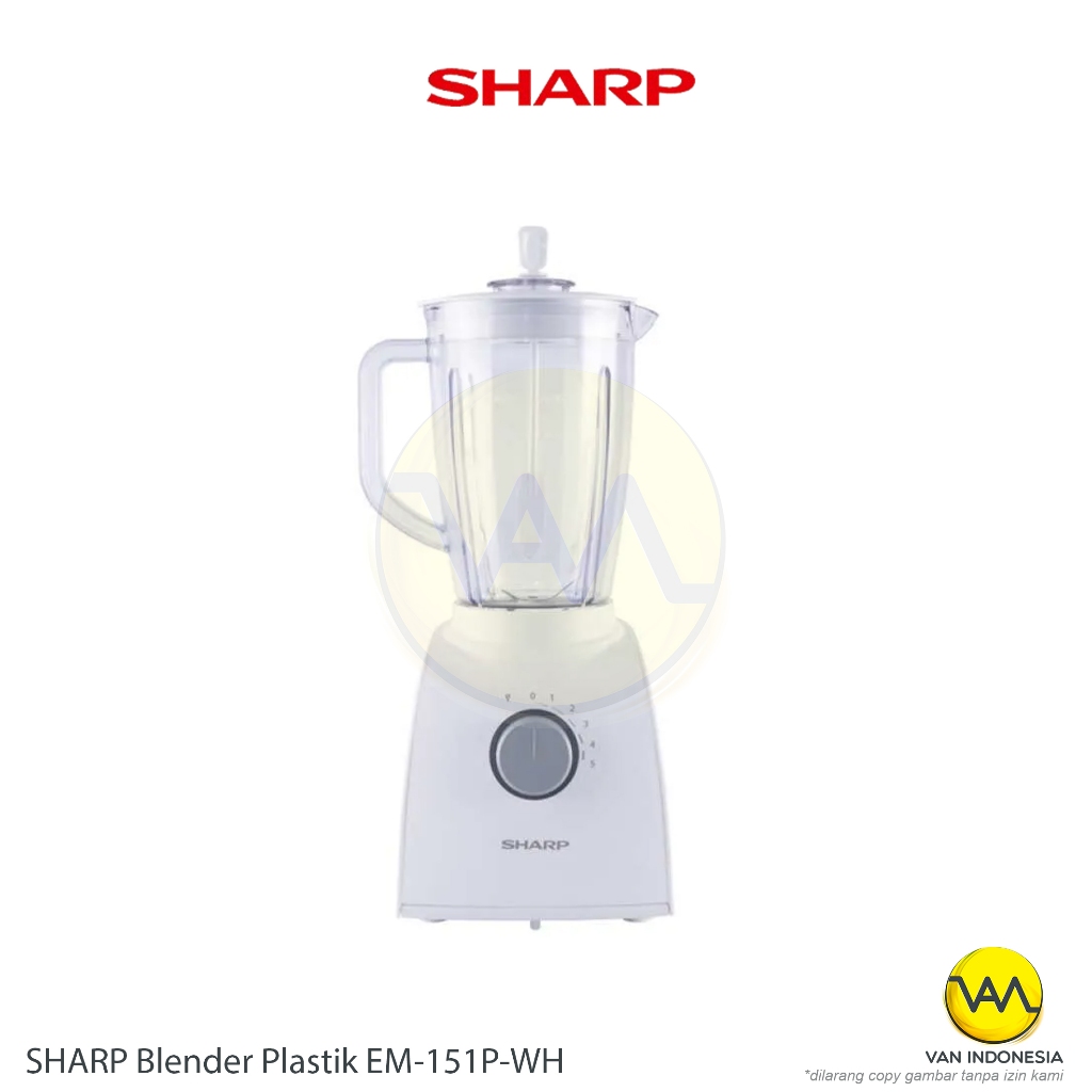 Jual SHARP Blender Plastik EM-151P-WHITE/GREY 1.25 Liter Garansi Resmi ...