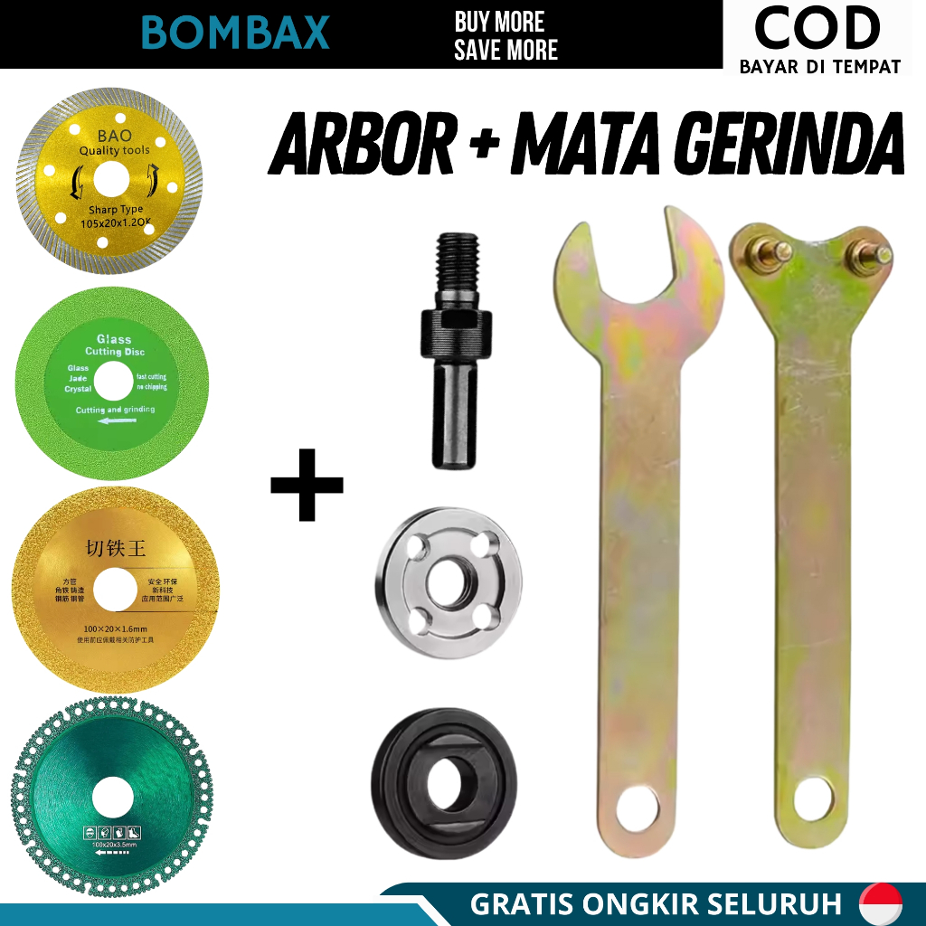 Jual Adaptor Bor Ke Gerinda Arbor Set Mata Potong Ubah Bor Jadi Mesin ...