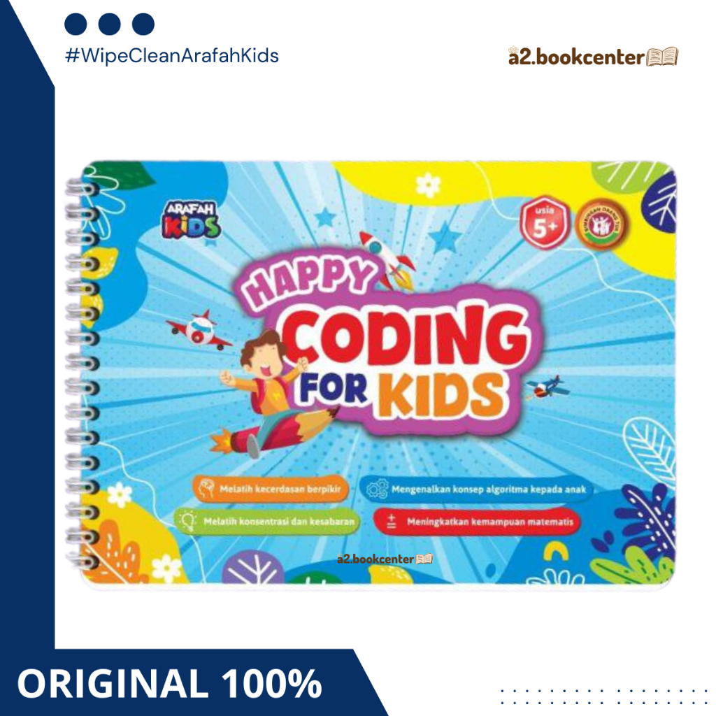 Jual [ABC] READY Happy Coding For Kids Arafah Kids - Buku Coding Anak WIpe & Clean | Shopee ...