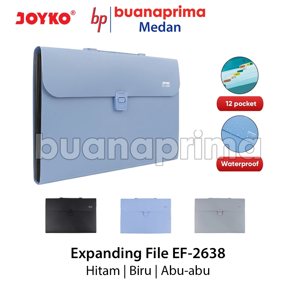 Jual EXPANDING FILE JOYKO Folio F4 EF-2638 12 Pocket Tas Folder ...
