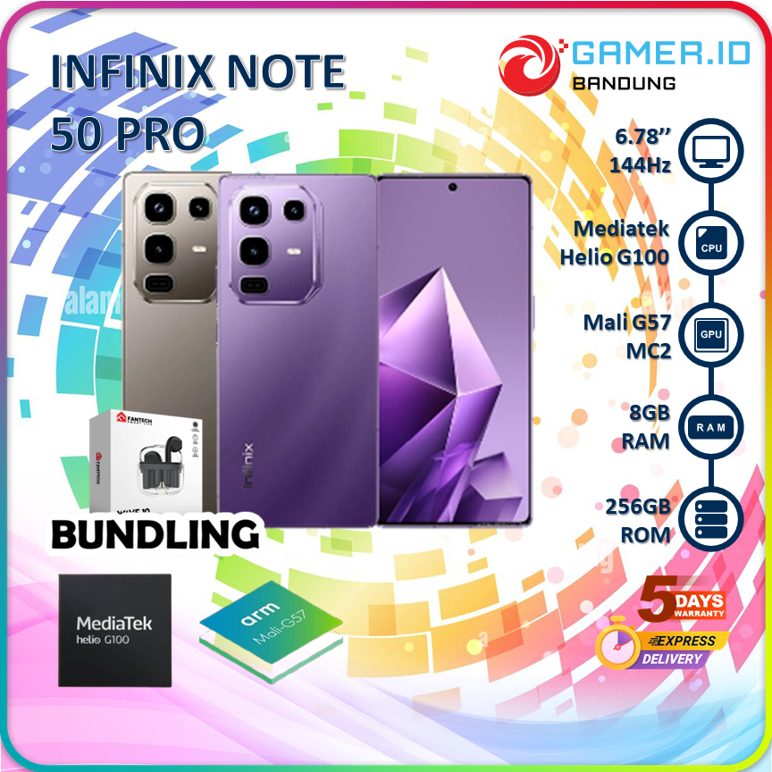 Jual INFINIX NOTE 50 PRO 8GB 256GB GARANSI RESMI INDONESIA | Shopee ...