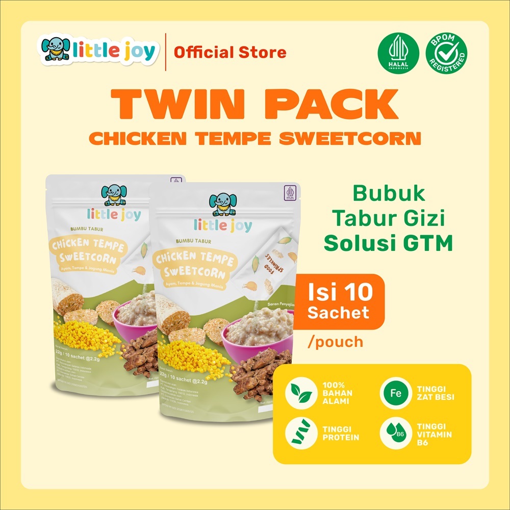 Jual Little Joy Meatmix Twin Pack - Chicken Tempeh Sweetcorn 22 gr @ 2 ...