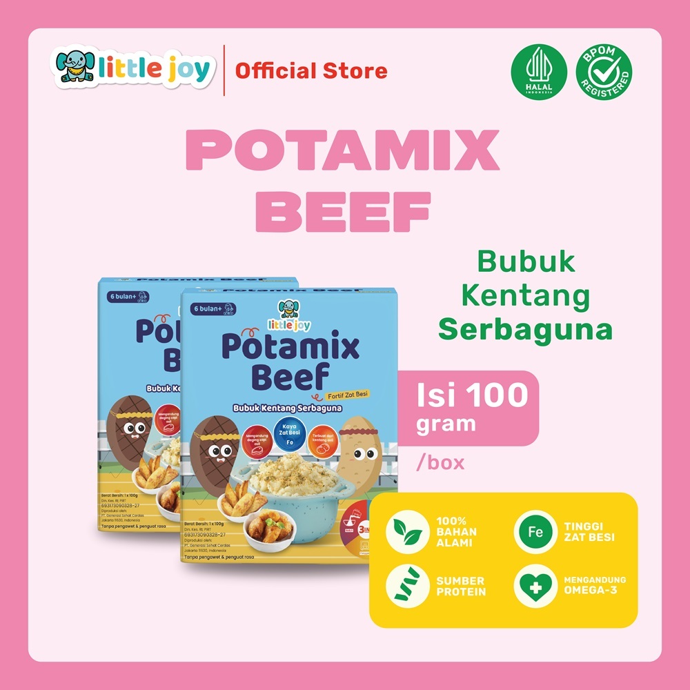Jual Little Joy Potamix Beef 100 gr @ 1 pcs | Bubuk Kentang Serbaguna | Praktis dan Instan ...