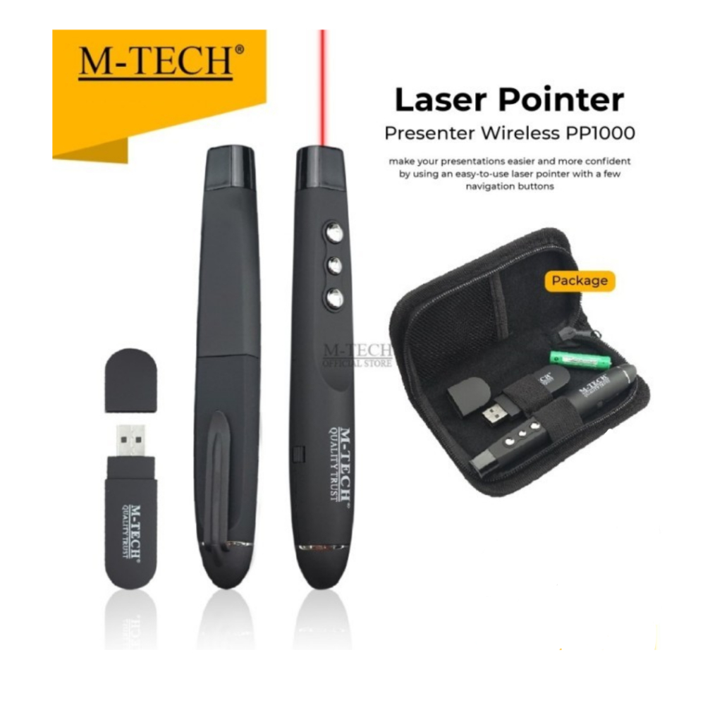 Jual M-Tech PP1000 Laser Pointer Alat Presentasi Wireless | Shopee ...
