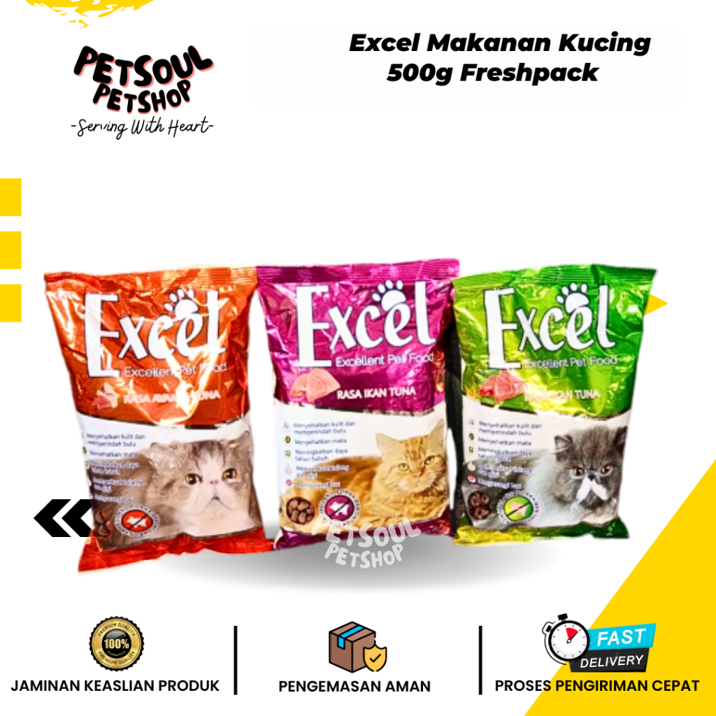 Jual Makanan Kucing Excel 500g / Excel Donat / Excel Ikan / Excel ...