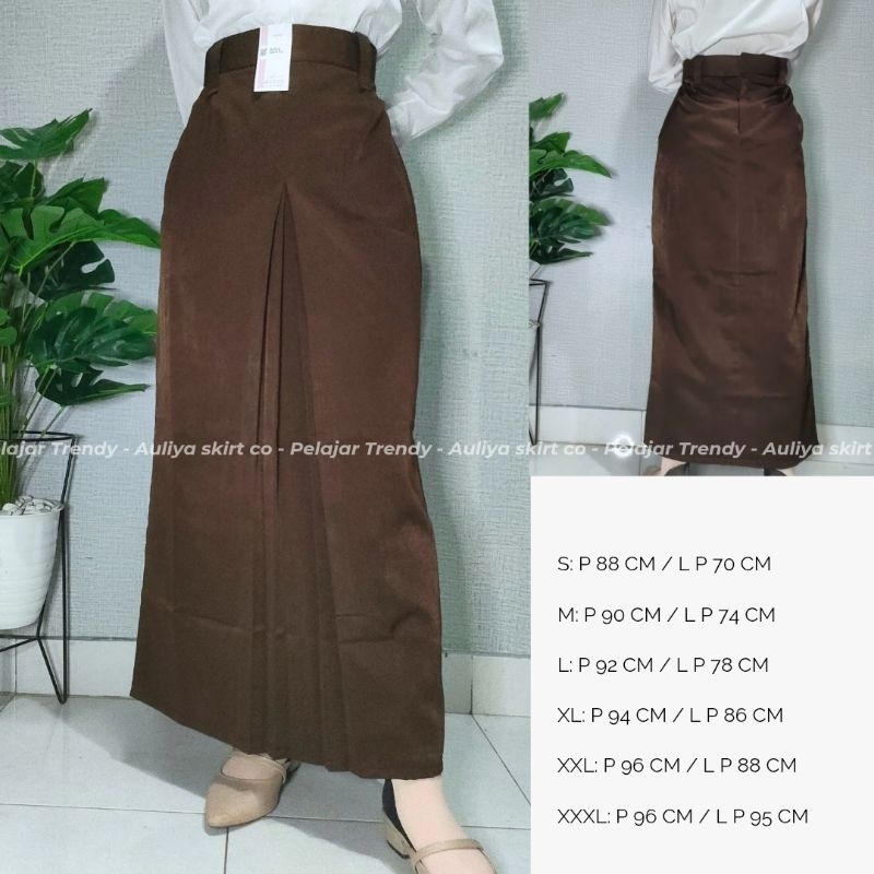 Jual Rok Span Panjang untuk SMP, SMA, dan Kerja – Model Belah Depan (R1 ...