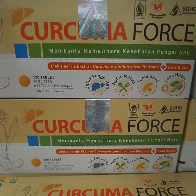 Jual CURCUMA FORCE 1 BOX 12TABLET | Shopee Indonesia