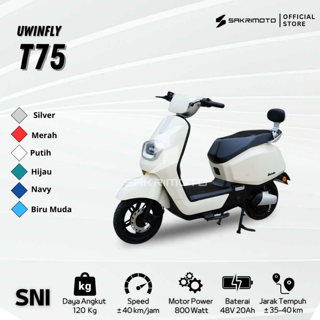 Jual Sepeda Listrik Uwinfly T75 Dinamo 600W Baterai 48V/20AH | Shopee ...