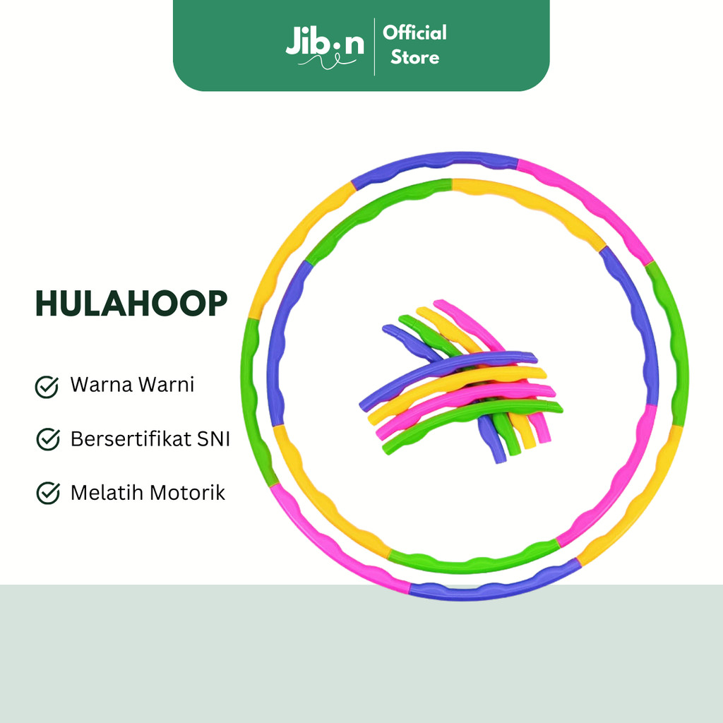 Jual [ JIBIN ] Hulahoop Mainan Hula Hoop Plastik 8 Batang Anak-Anak Dan Dewasa Bisa Disesuaikan ...