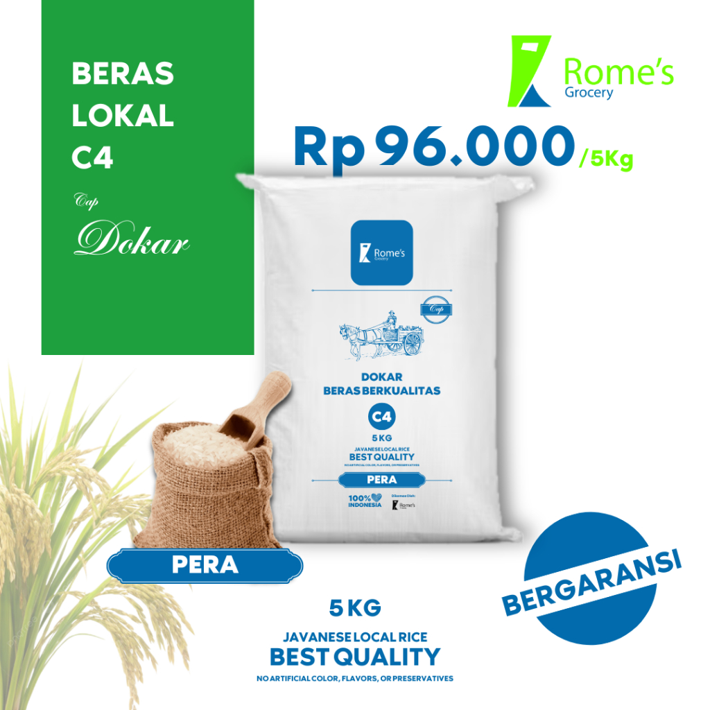 Jual Beras Lokal (Pera) | 5 Kg I Fresh I Bergaransi I Romes Grocery ...