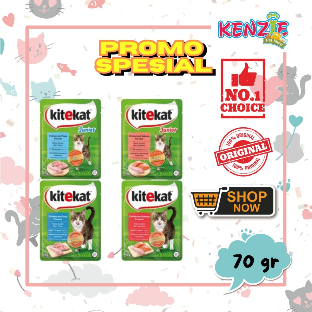 Jual KITEKAT POUCH ALL VARIAN 70 GRAM - Makanan Kucing Basah | Shopee ...