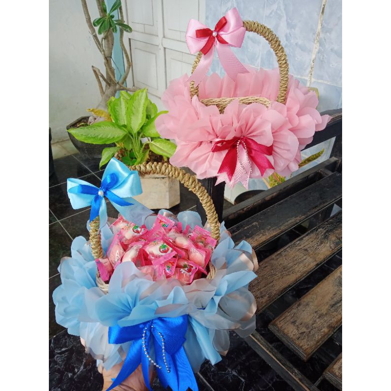 Jual keranjang aesthetic keranjang permen atau Snack wadah permen ...