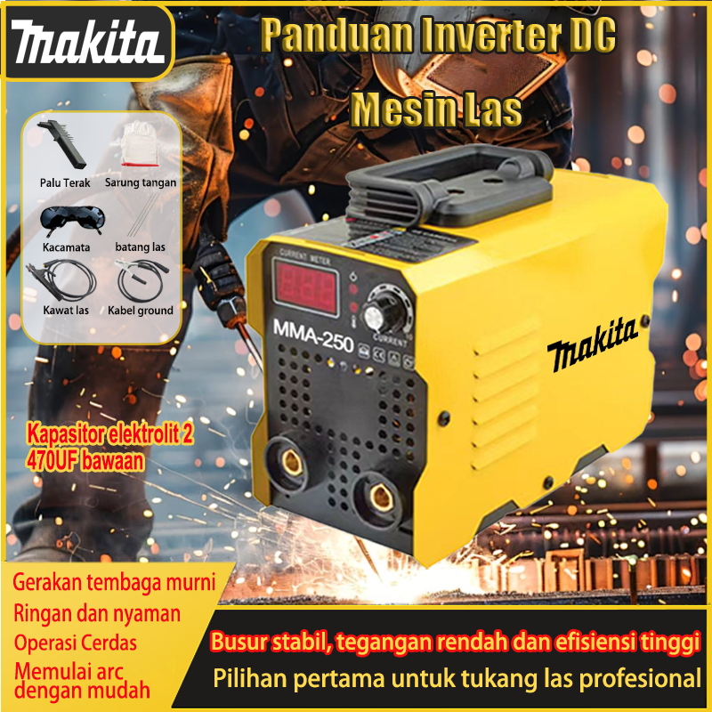 Jual MAKITA Mesin Las Inverter mesin las listrik 450 watt MMA 250A IGBT 450 watt / Mesin las ...