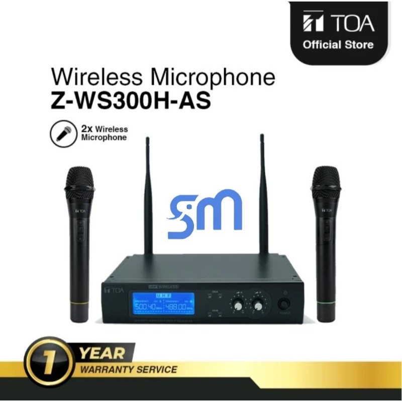 Jual TOA Z-WS300H-AS Wireless Microphone 2ch handheld ZWS300HAS Mic ...