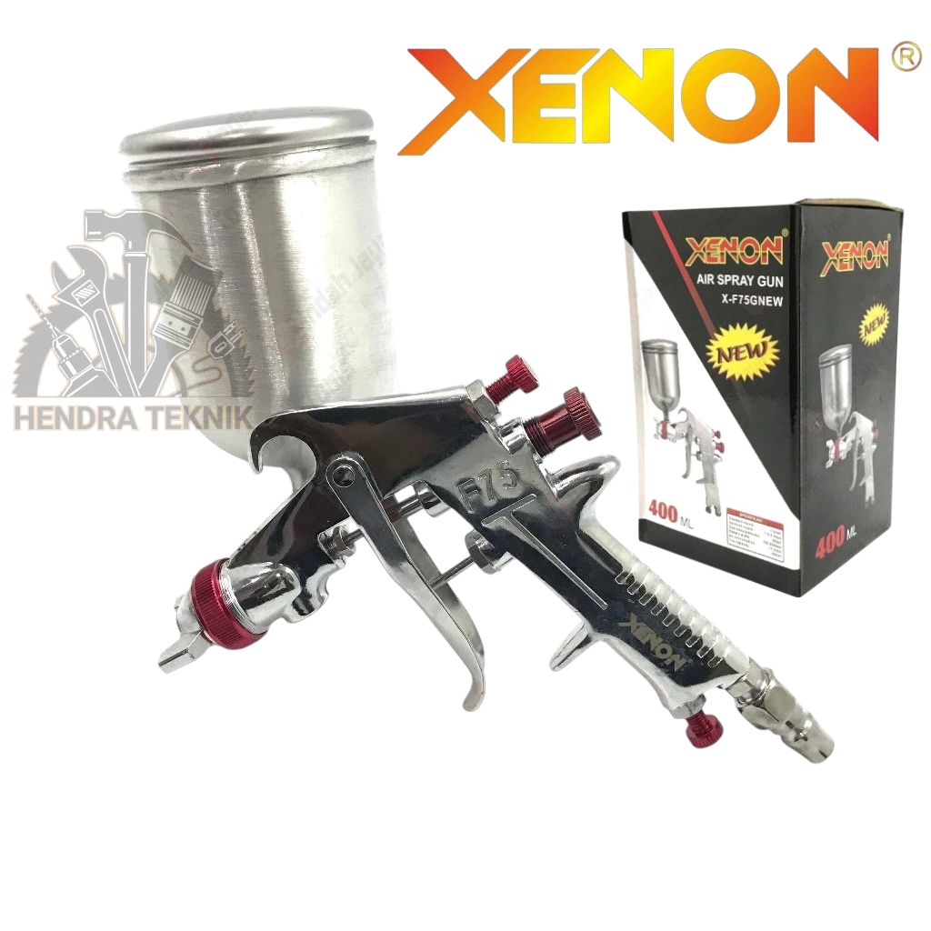 Jual SPRAYGUN F75G XENON SPRAY GUN TABUNG ATAS 400cc SPET DUCO SEPET ...