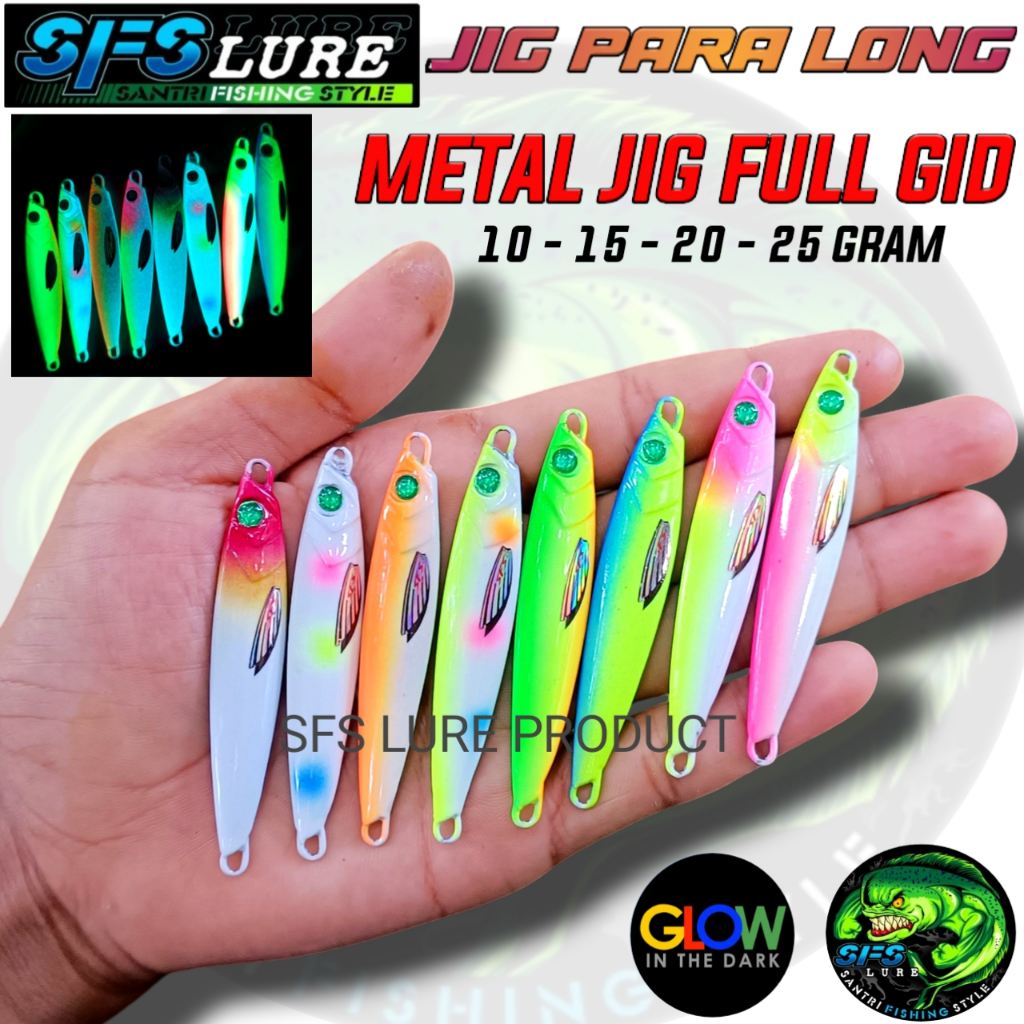Jual Metal jig full gid micro jig 10g 15g 20g 25gram full gid jig para long glow in the dark ...
