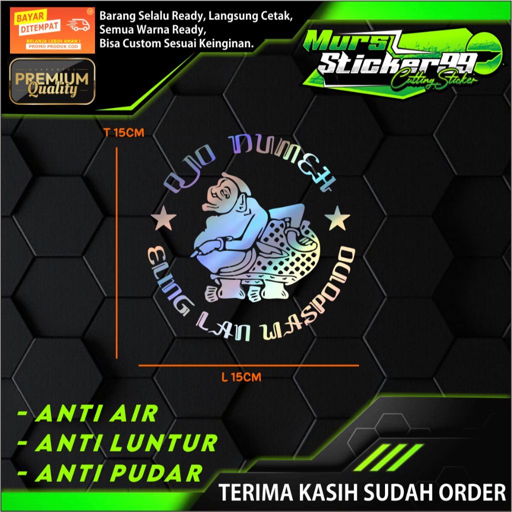 Jual Sticker OJO DUMEH TULISAN AKSARA JAWA Sticker Cutting | Shopee ...