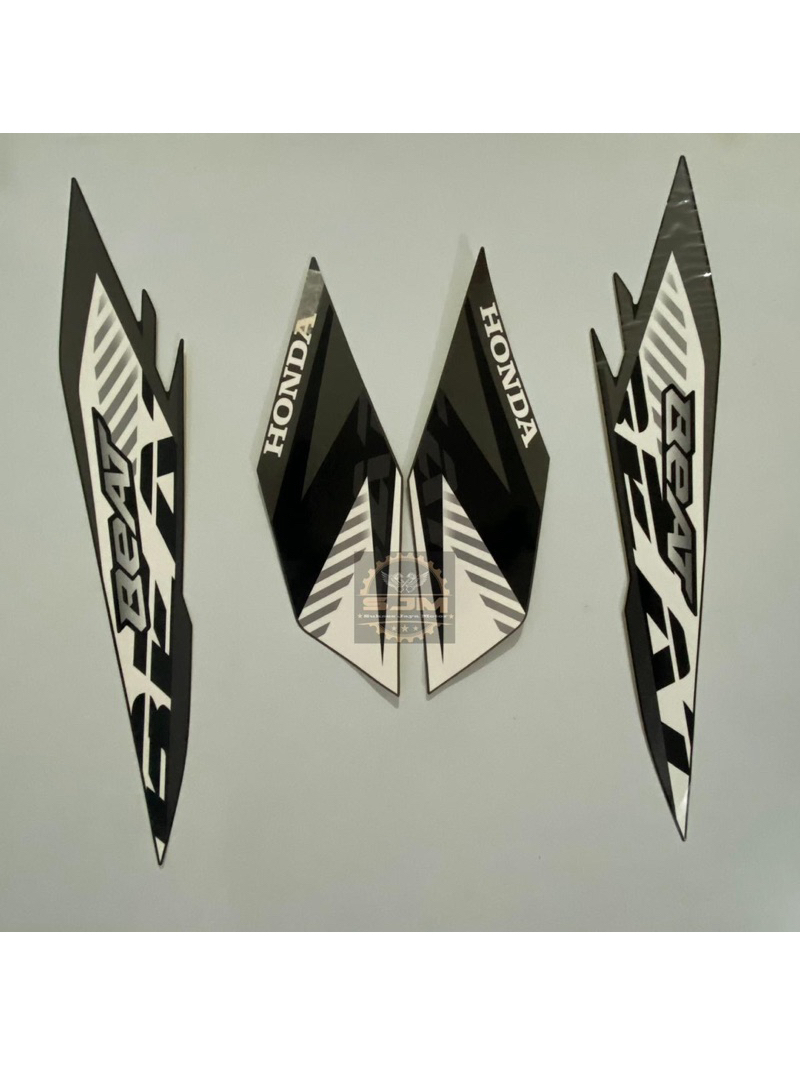Jual Stiker Striping Honda Beat CBS FI ISP 2023 Hitam Abu Original 100% ...