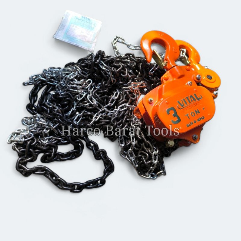 Jual Vital Chain Block 3 Ton x 5 Meter Takel Katrol Alat Angkut Barang ...