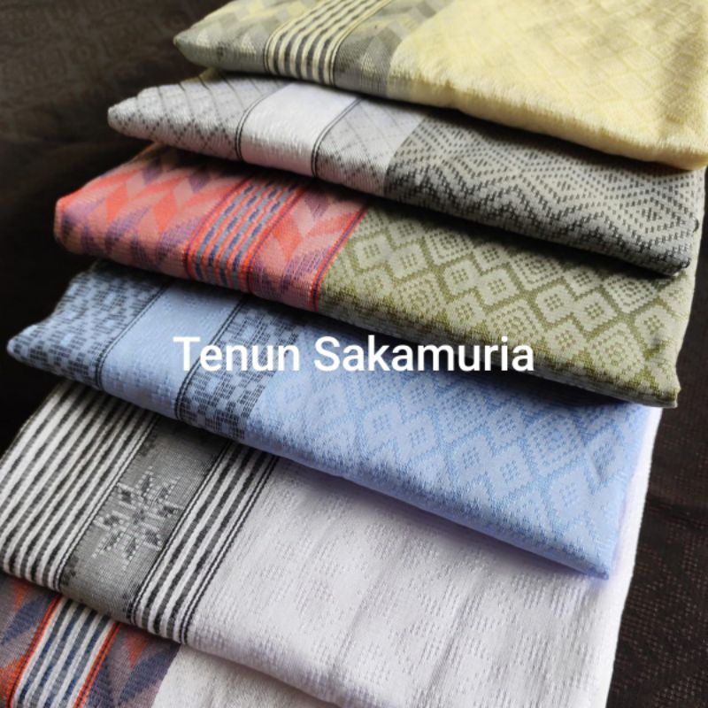 Jual Kain Songket Baron Warna Pastel Kain tenun Songket putih | Shopee ...