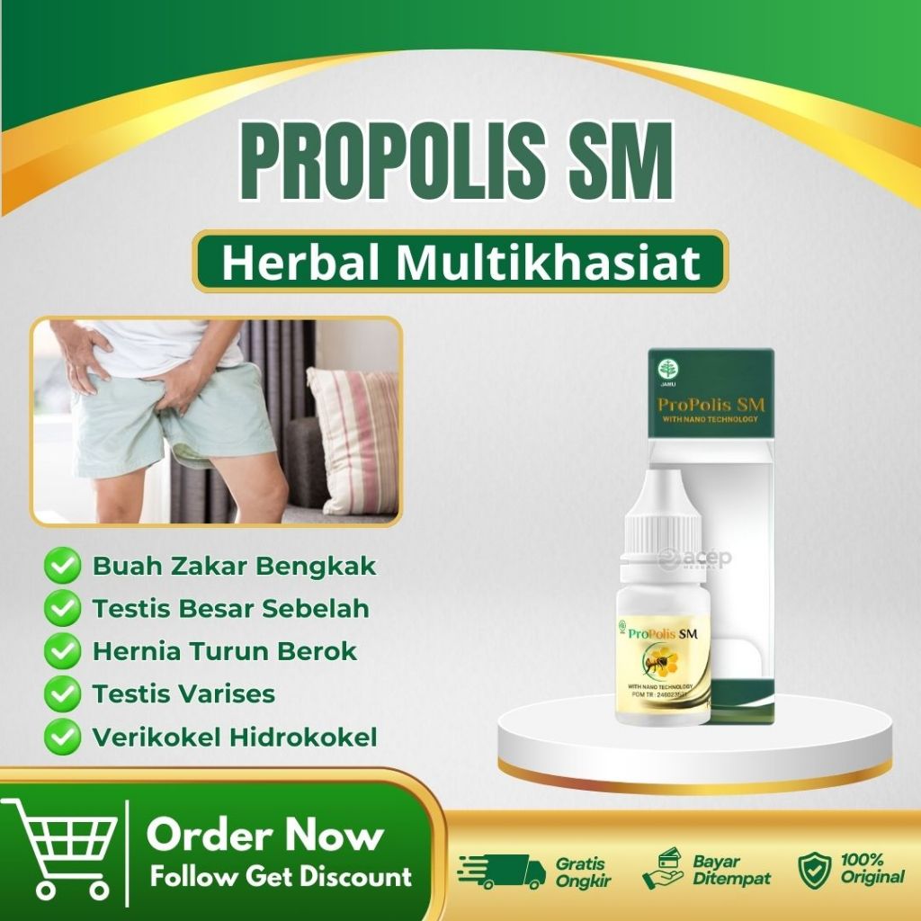Jual Propolis SM Obat Buah Zakar Bengkak Testis Besar Sebelah Hernia ...