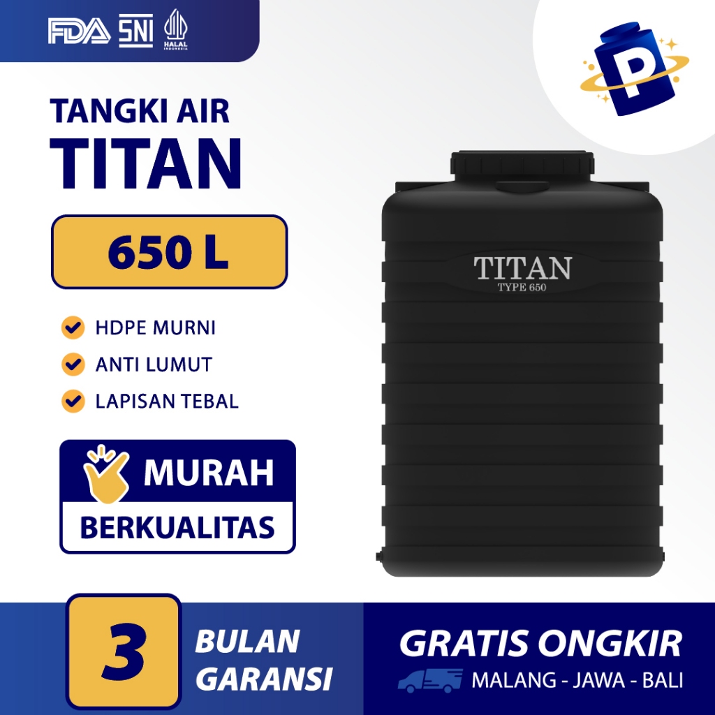 Jual Tangki Toren Tandon air Slim Titan Blow 650 L Tidak Berbau ...