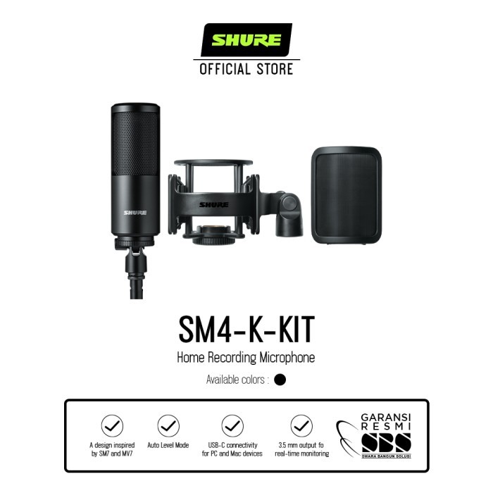 Jual Shure SM4-K-KIT Home Recording Microphone | Shopee Indonesia
