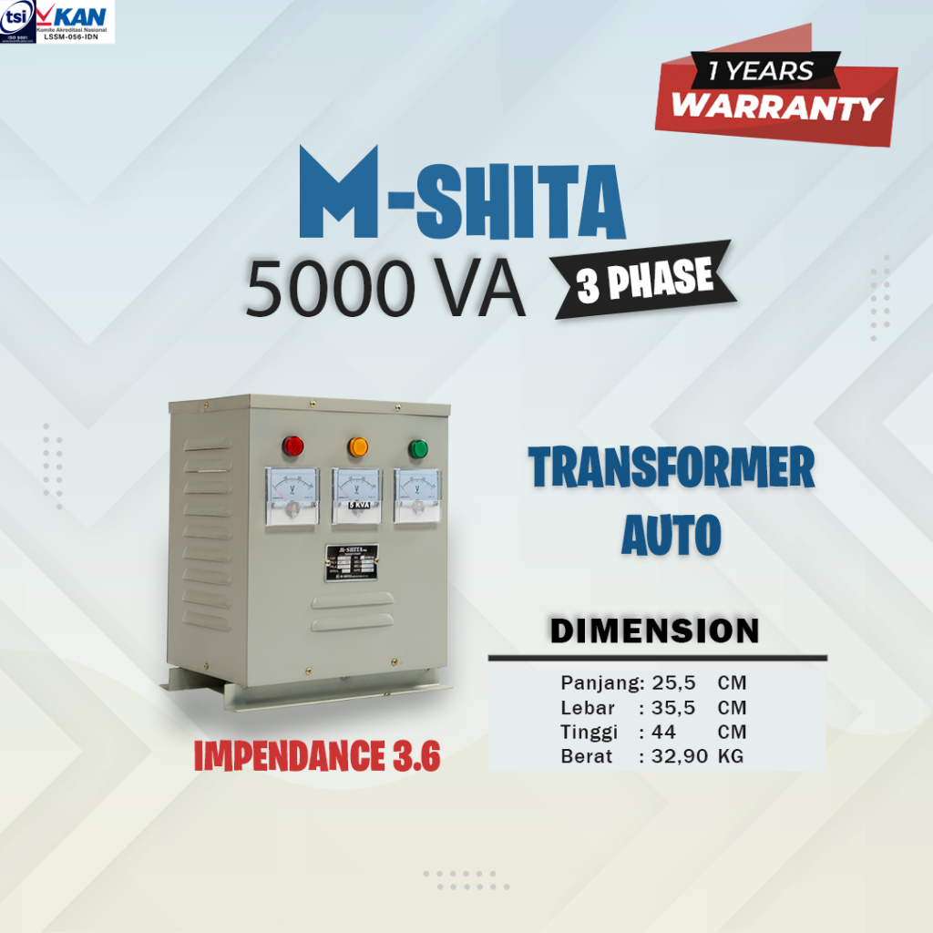 Jual Trafo Listrik Auto Transformer M-Shita 5Kva 3Phase Kawat Tembaga ...