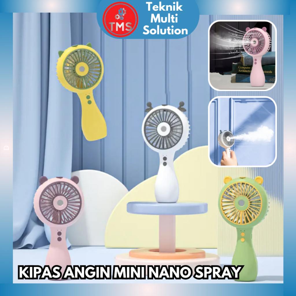 Jual KIPAS ANGIN TANGAN MINI LUCU NANO SPRAY PORTABLE CUTE SPRAY FAN ...