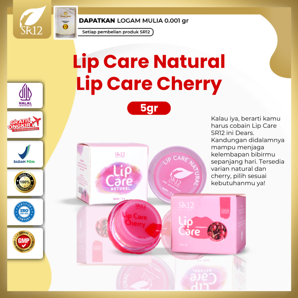 Jual Lip Care SR12 Lip Balm Pelembab Bibir Pencerah Bibir Alami | Shopee Indonesia