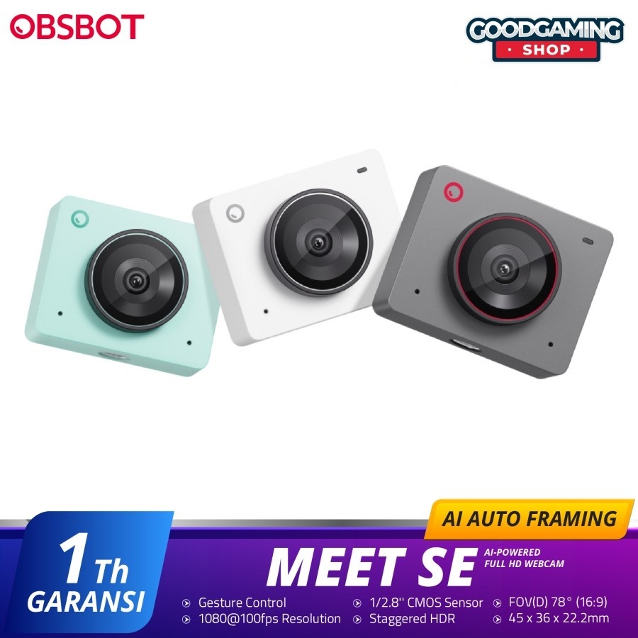 Jual Obsbot Meet SE AI-Powered Full HD Webcam | Shopee Indonesia