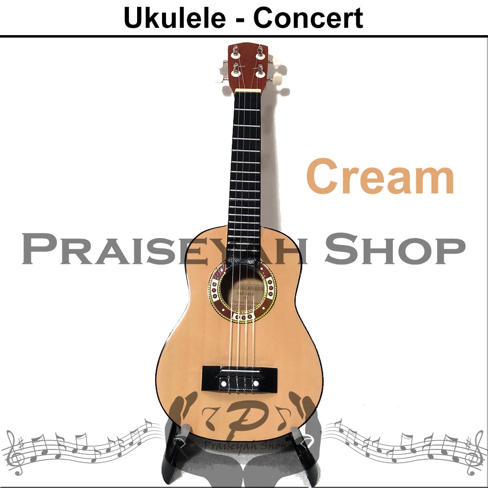 Jual Gitar Ukulele Ukuran Concert Kentrung Warna Cream 4 Senar | Shopee ...
